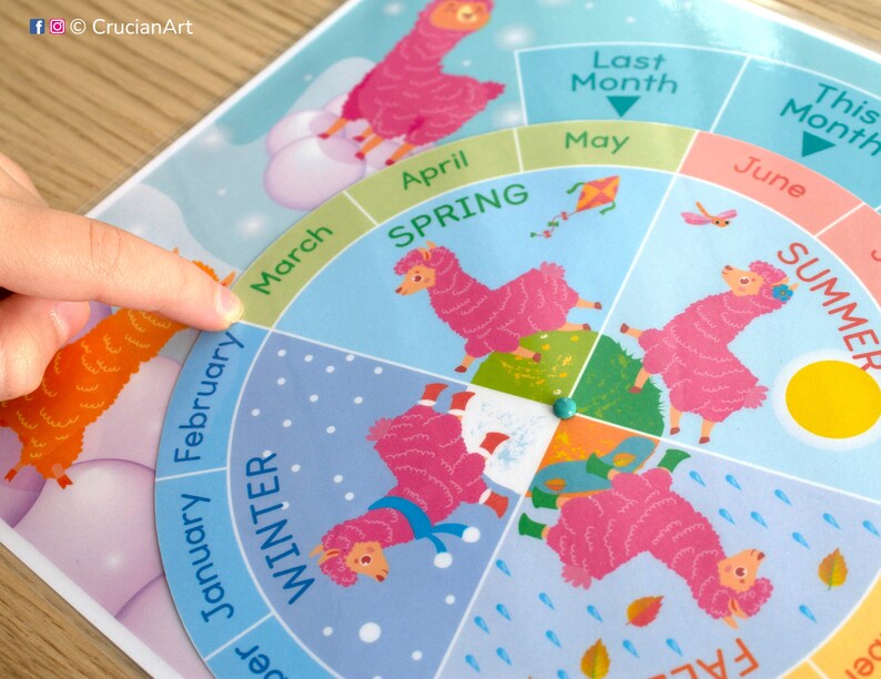 Seasons and Months of the Year Printable Acitivty for Girls. Preschool ...