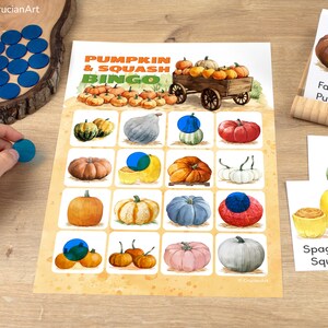 Pumpkins and Squashes Bingo Game: Printable Preschool - Etsy