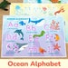 Ocean Alphabet Tracing Activity. Printable Uppercase and Lowercase Sea ...