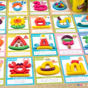Summer Playdough Mats. Printable Play Dough Activity. Toddler Preschool ...