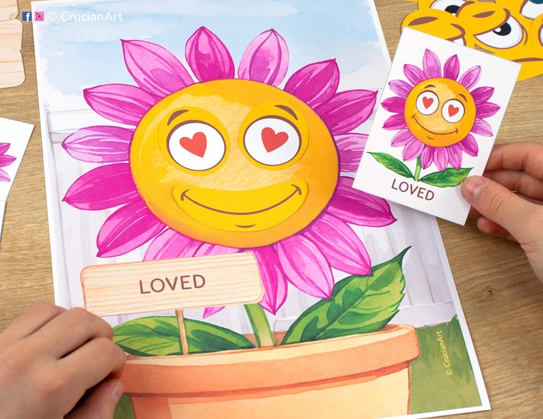 Flower Garden Themed Emotions and Feelings Printable Activity. Toddler ...