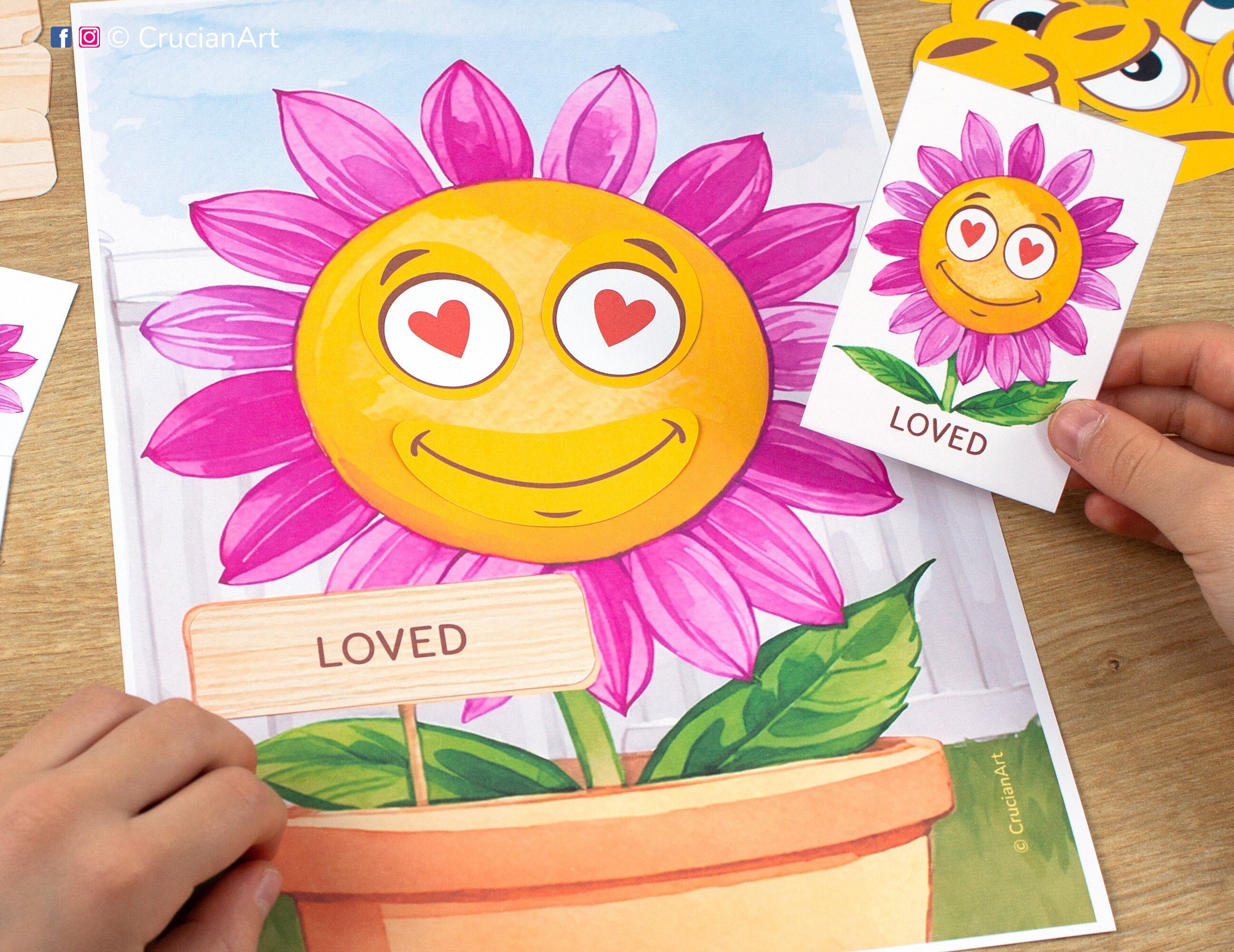 Flower Garden Themed Emotions and Feelings Printable Activity. Toddler ...