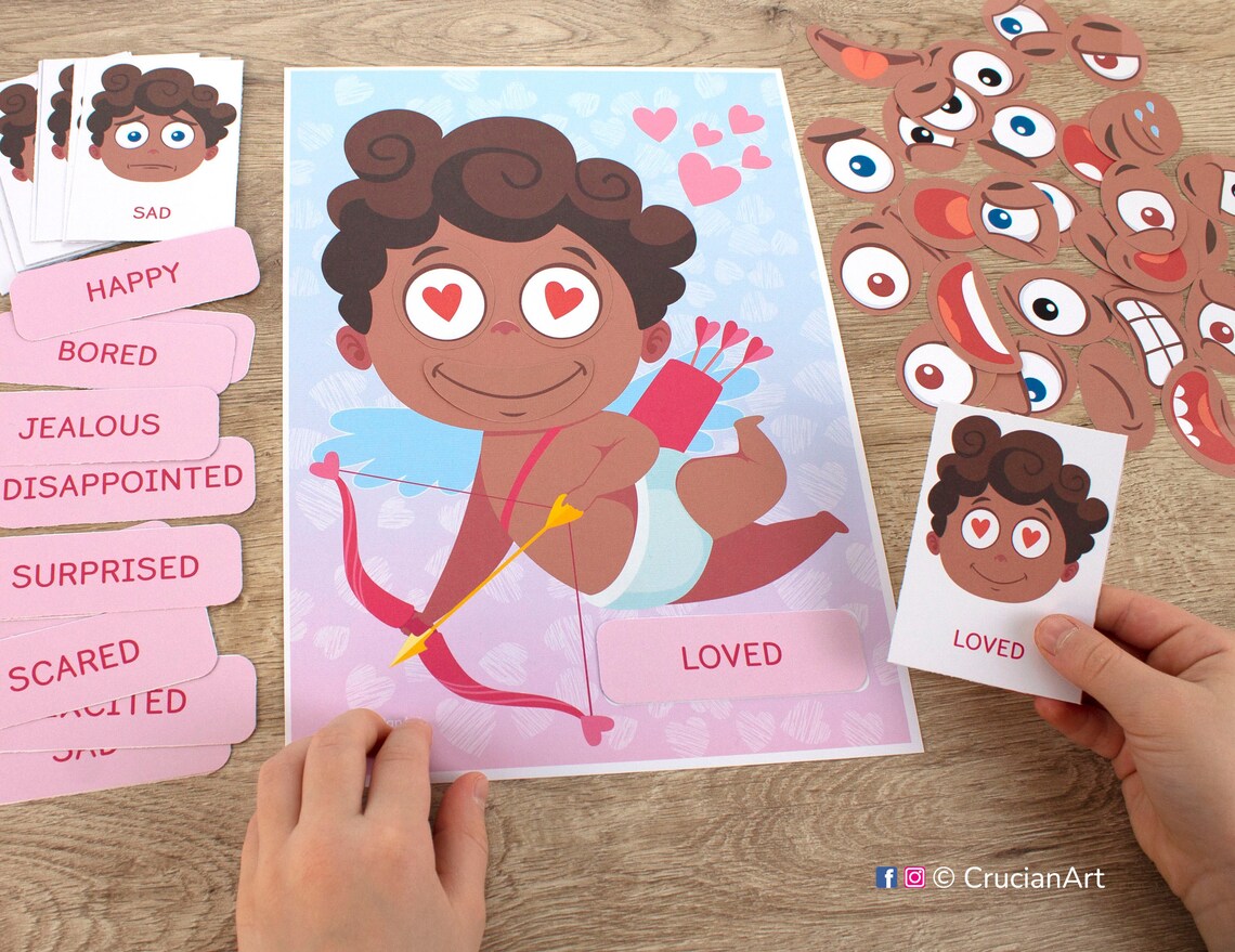 CUPID Emotions and Feelings. Valentine's Day Printable - Etsy