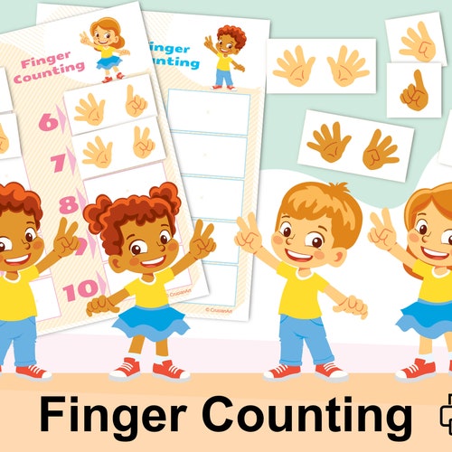 Finger Counting Printable Activity. Number Match Toddler and - Etsy