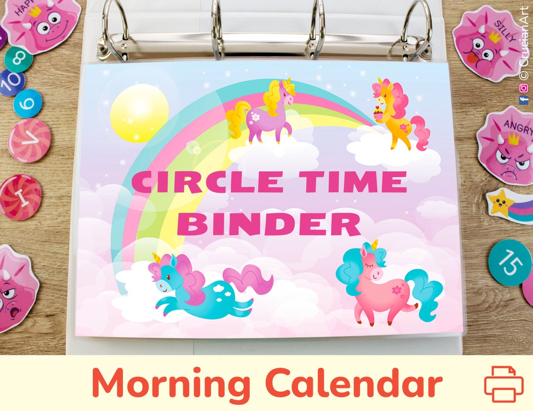 MORNING BUNDLE. Calendar Circle Time Binder for Girls. Preschool, Pre-k ...