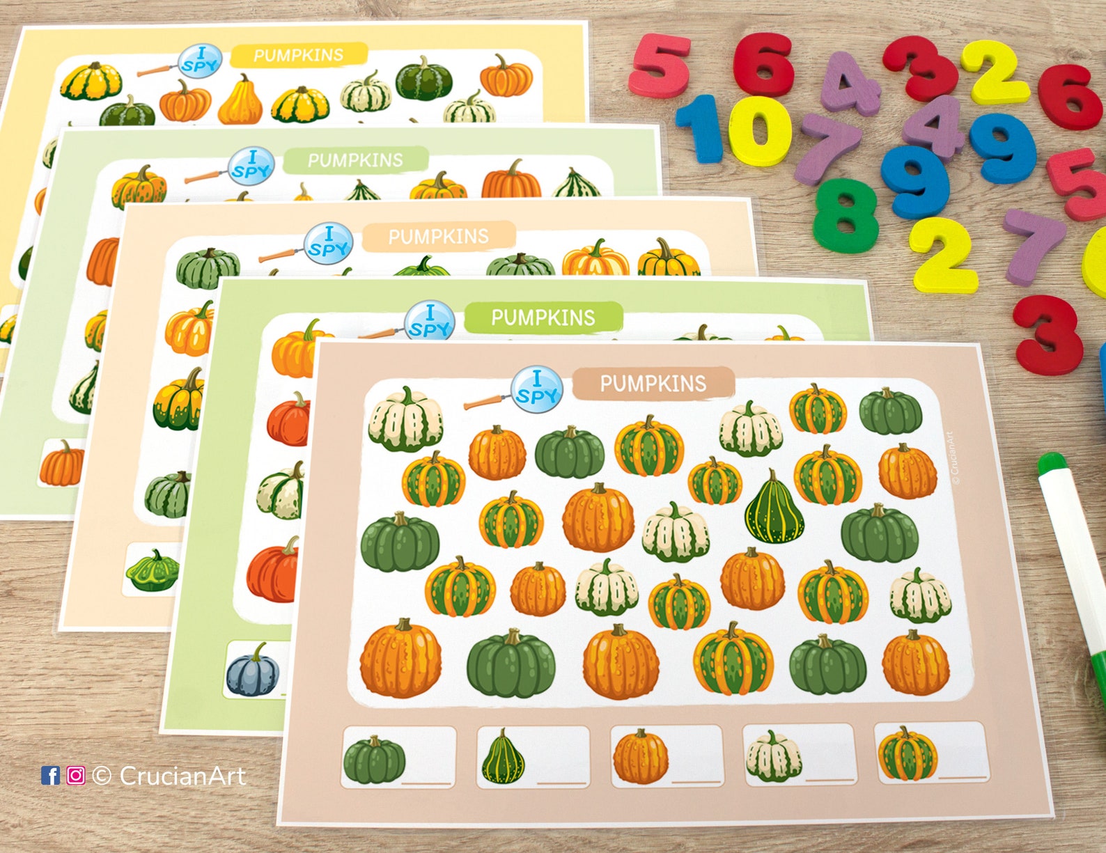 I Spy Pumpkins Counting Activity. Fall Printable Count to 10 - Etsy
