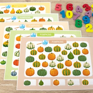 I Spy Pumpkins Counting Activity. Fall Printable Count to 10 Worksheets ...