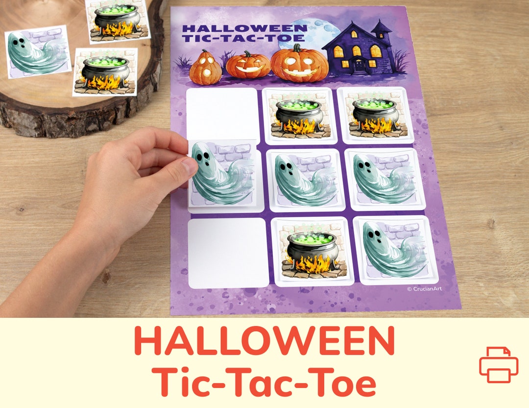 Halloween Themed Tic-tac-toe Game: Toddler, Preschool, Kindergarten ...