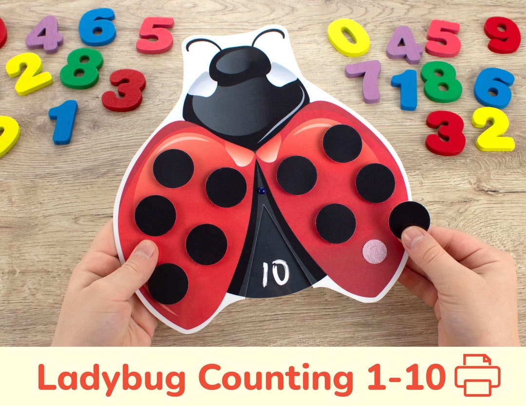 Ladybug Counting Activity. Numbers 1 to 10 Printable - Etsy
