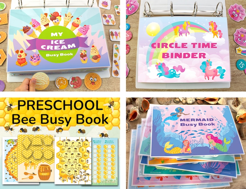 Busy Book Mega Bundle. Toddler & Preschool Learning Binder. - Etsy