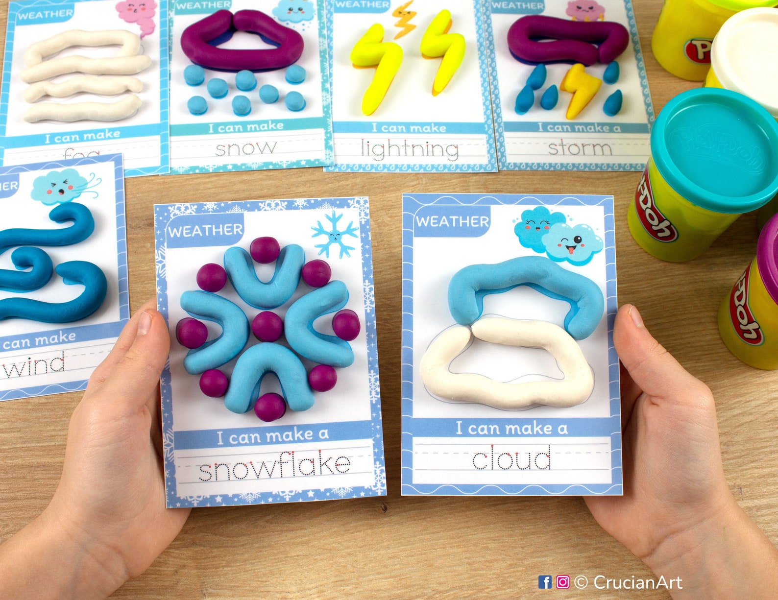 Weather Play Dough Mats. Printable Playdough Activity. Toddler - Etsy