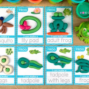 Life Cycle of a Frog Playdough Mats: Printable Play Dough Activity for ...