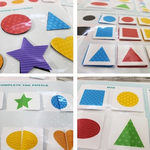 Shapes Printable Toddler Busy Book. Shape Matching Activities for ...