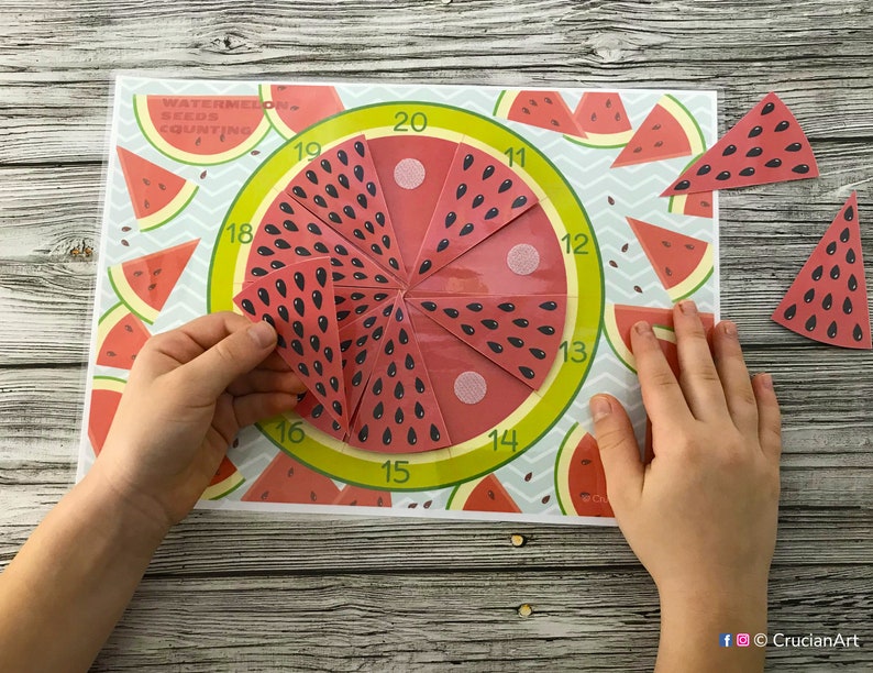 Watermelon Counting Learning Binder Activity Homeschool - Etsy