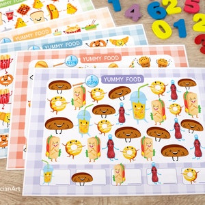 Yummy Food I Spy Counting Activity. Preschool Learning Worksheets ...