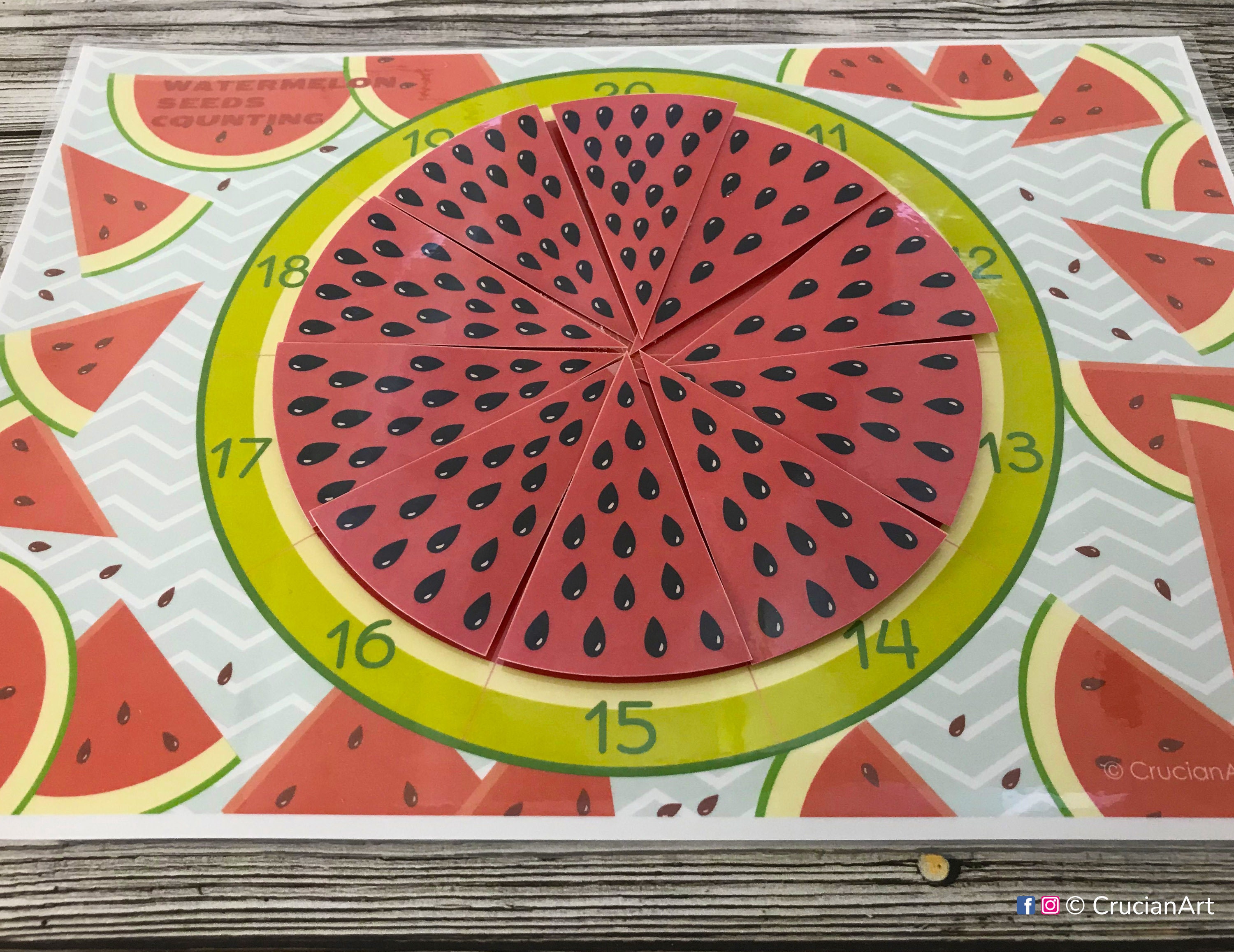 Watermelon Counting Learning Binder Activity Homeschool - Etsy