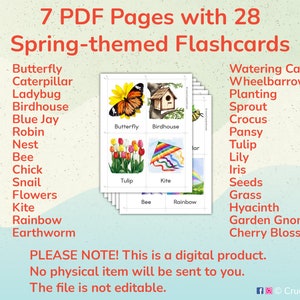 Spring-themed Flashcards for Seasonal Vocabulary Boosts. Toddler ...