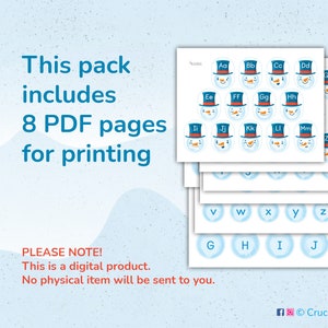 Snowman Alphabet Printable Activity for Preschool, Toddler. Uppercase ...