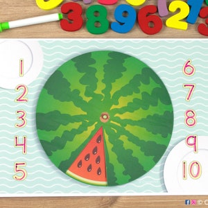 Watermelon Seeds Counting Activity. Printable Preschool Count to 10 ...
