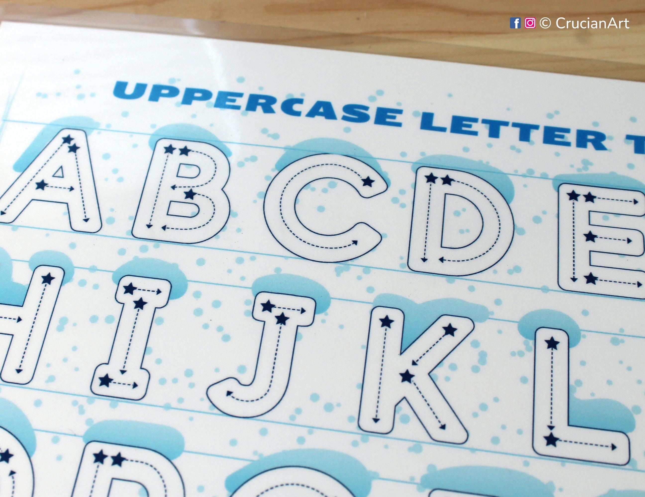 Winter Alphabet Tracing Worksheets: Printable Handwriting Practice ...