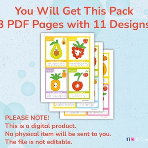 Fruits Playdough Mats. Printable Toddler, Preschool Educational ...