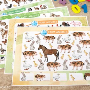 Farm Animals I Spy Counting Activity. Preschool Learning Worksheets ...