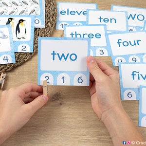 Polar Animals Count & Clip Cards. Printable Counting up to 12 Activity ...