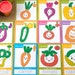 Vegetables Playdough Mats. Printable Toddler Preschool Educational ...