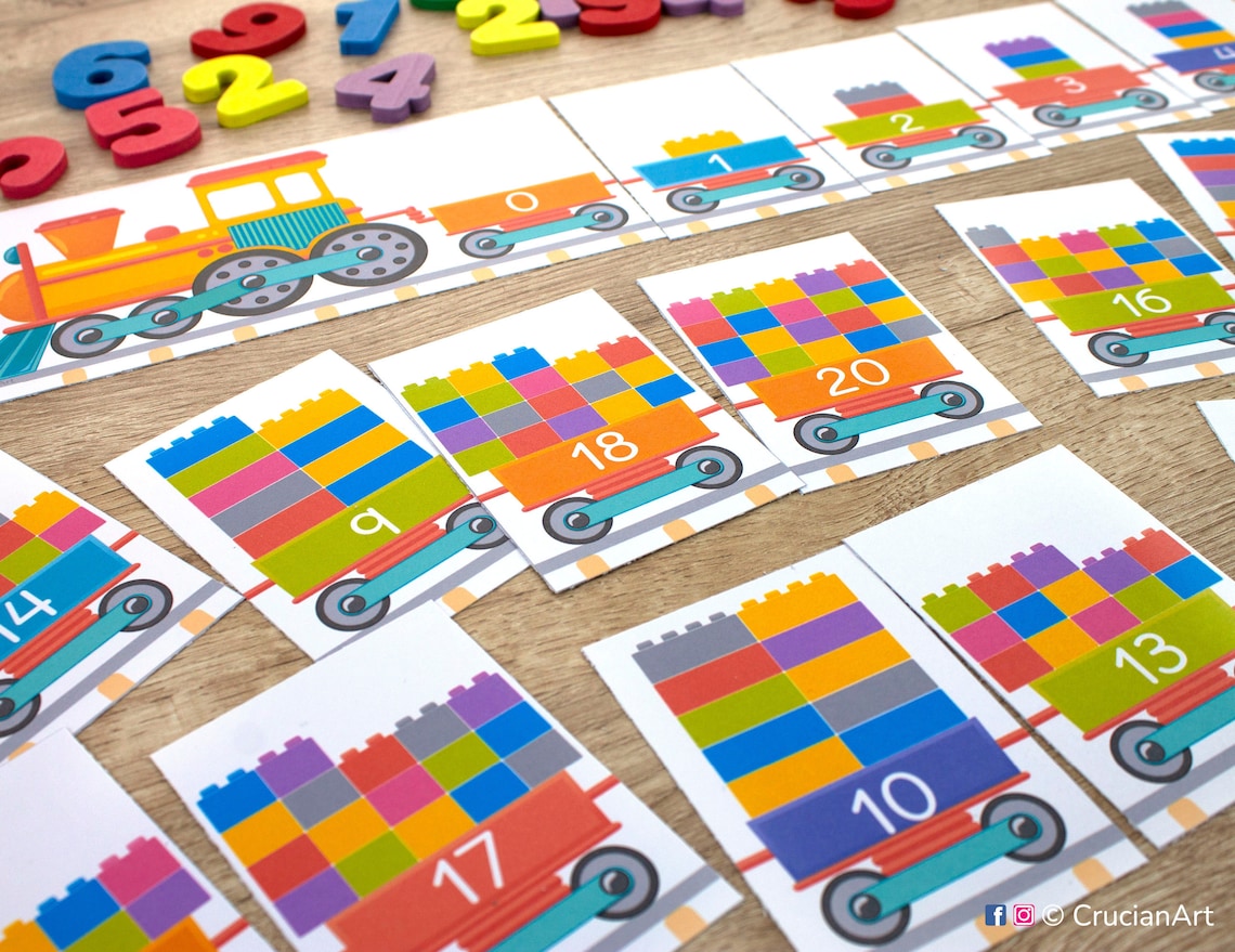 Number Train Printable Counting Activity. Number Sequence - Etsy