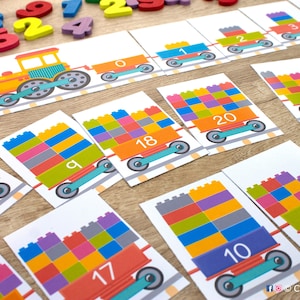 Number Train Printable Counting Activity. Number Sequence 0-20. Toddler ...
