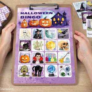 Halloween Themed Bingo Game: Printable Preschool, Kindergarten, Toddler ...