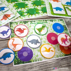 Dinosaur Toddler Printable Busy Book. Learning Quiet Workbook. Binder ...