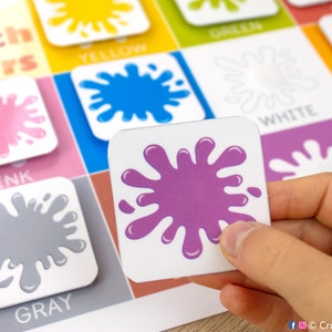 Color Matching Printable Activity. Toddler Busy Book and Learning ...