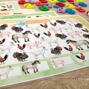 Farm Animals I Spy Counting Activity. Preschool Learning Worksheets ...