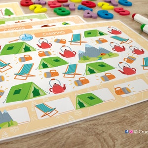 Camping I Spy Counting Activity. Preschool Learning Worksheets ...