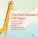 Giraffe Numbers 1-10 Printable Activity. Toddler and Preschool Number ...