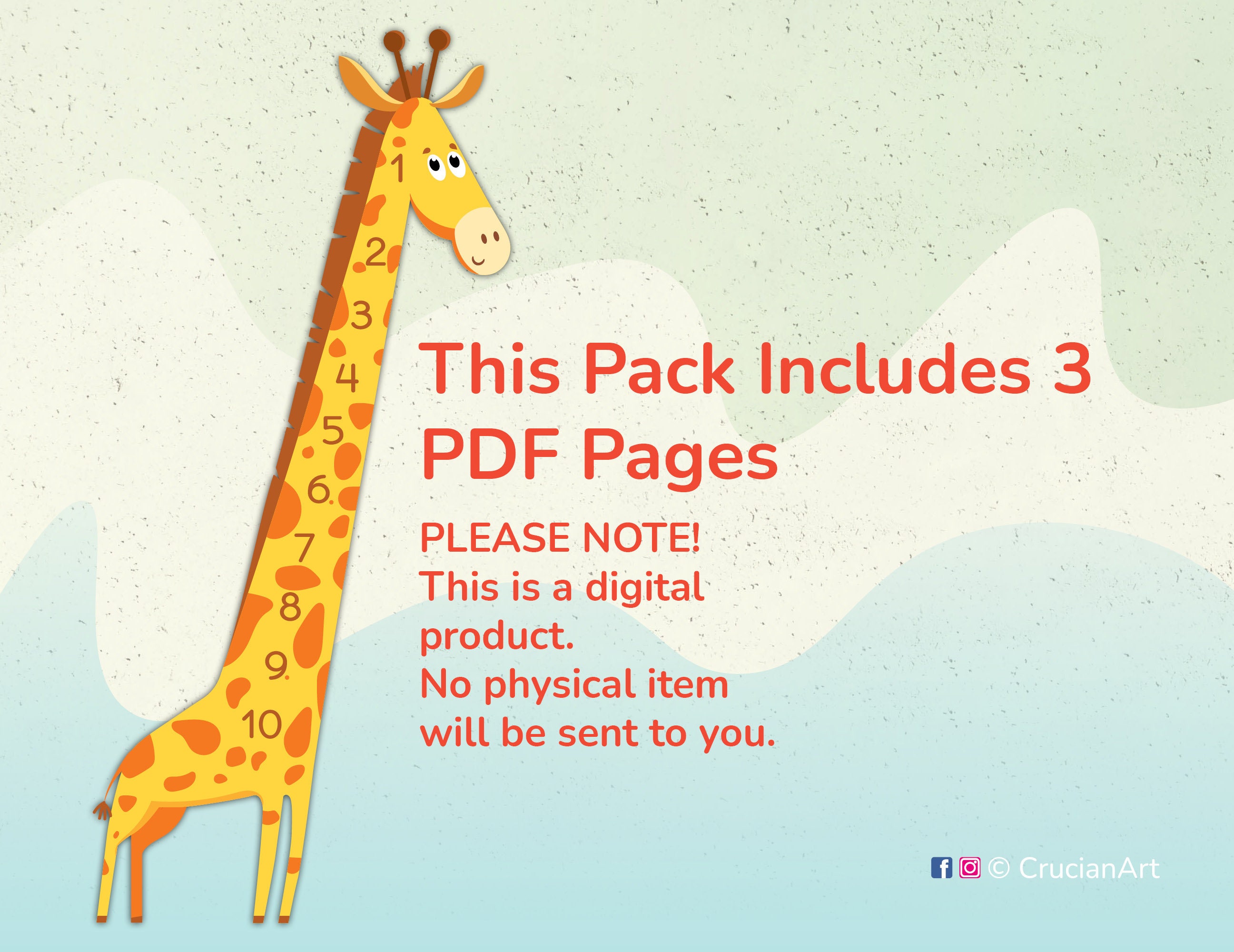 Giraffe Numbers 1-10 Printable Activity. Toddler and Preschool - Etsy