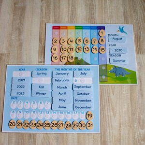 Dinosaur Themed Printable Calendar. Learning Circle Time Preschool ...