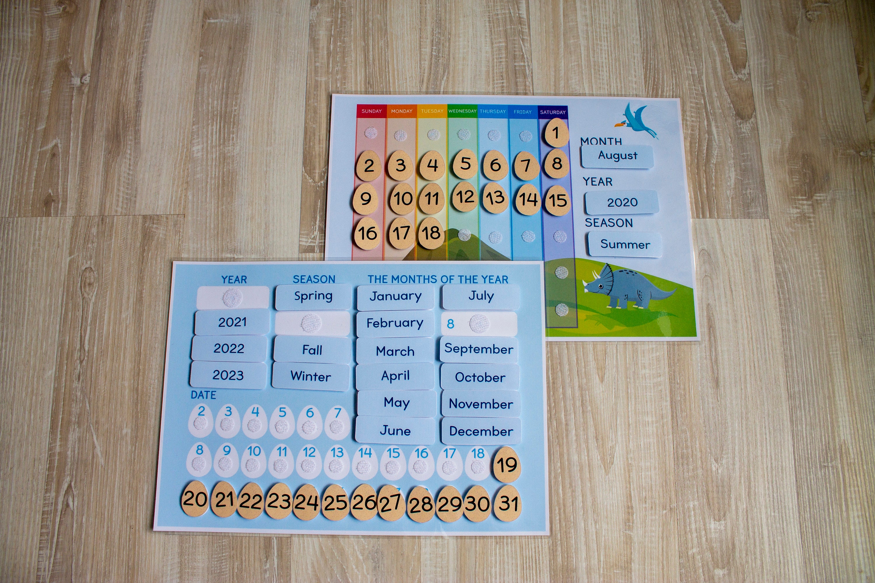 Dinosaur Themed Printable Calendar. Learning Circle Time - Etsy