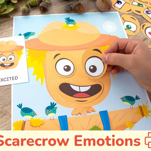 Scarecrow Emotions and Feelings Fall Printable Activity. - Etsy