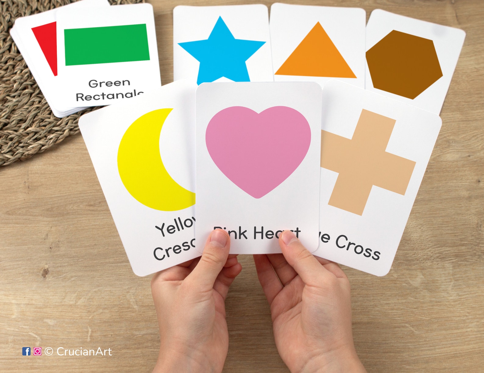 Shapes and Colors Flashcards: Toddler Visual Cards, Preschool Learning ...