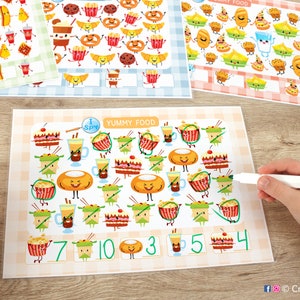 Yummy Food I Spy Counting Activity. Preschool Learning Worksheets ...