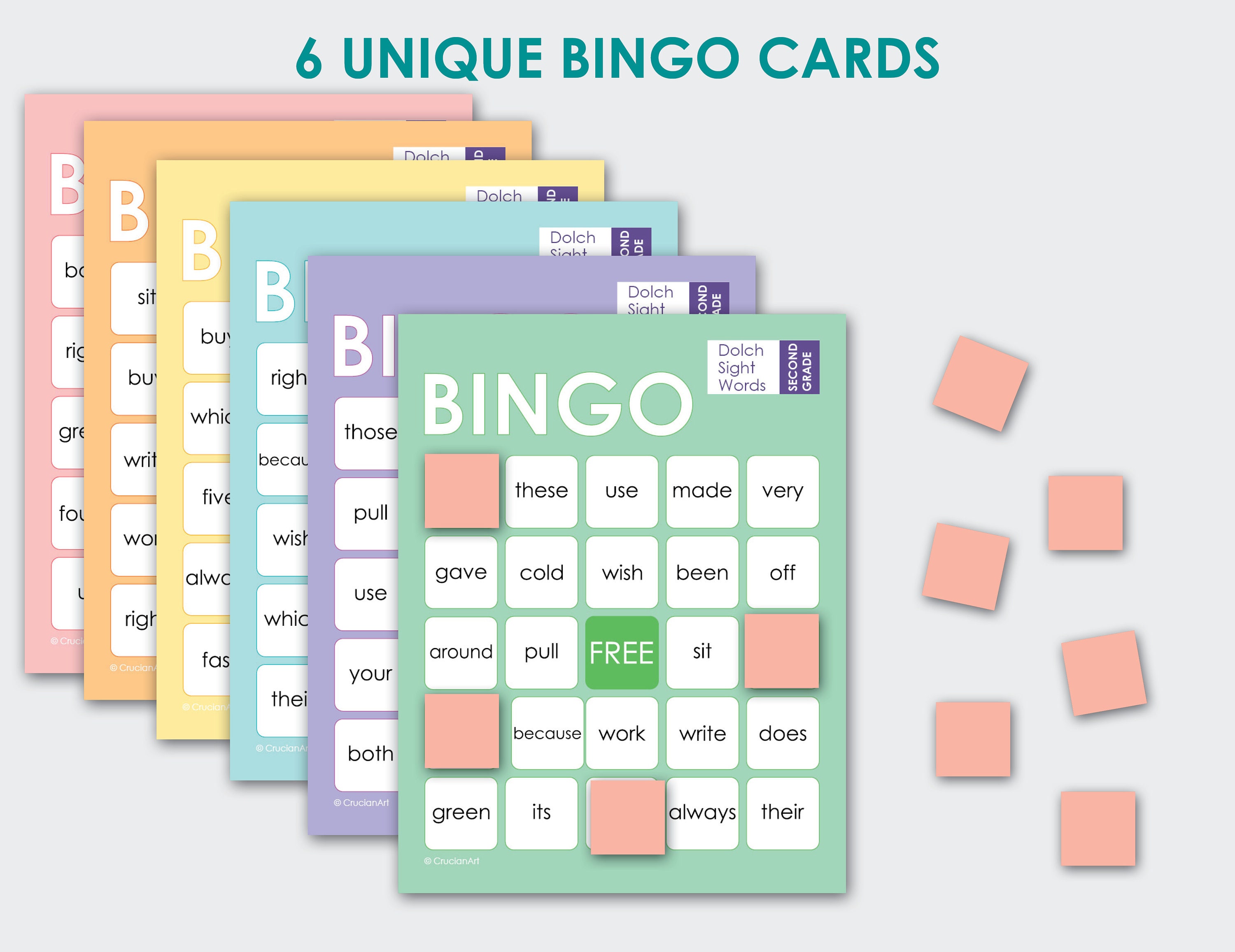 2nd Grade DOLCH Sight Words. Printable Second Grade Dolch Sight Word ...