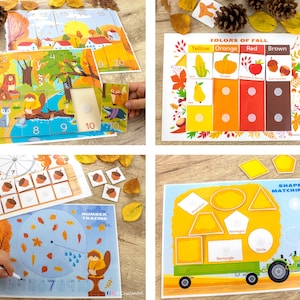 Four Seasons Bundle: Fall, Winter, Spring & Summer Busy Book. Preschool ...