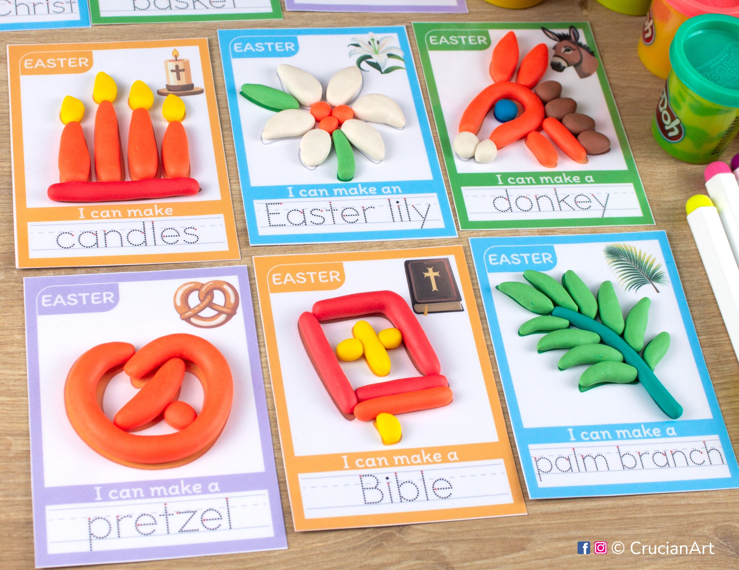 Easter Playdough Mats. Printable Play Dough Activity for Toddlers ...