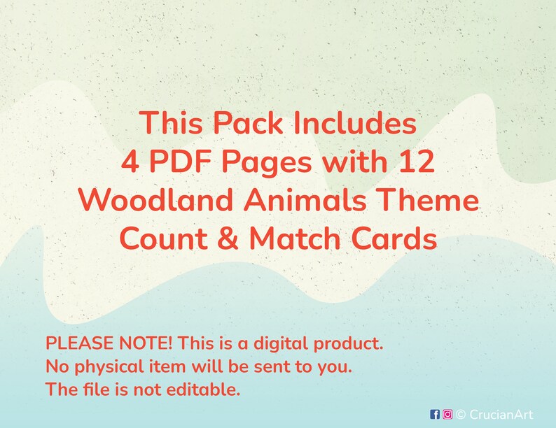 Woodland Animals Counting Activity: Printable Matching Cards. Preschool ...