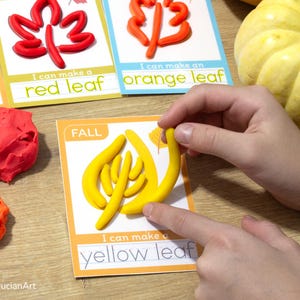 Fall Season Playdough Mats: Autumn Printable Play Dough Mat. Toddler ...