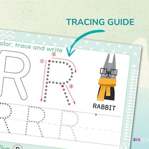 Uppercase Alphabet Workbook: Printable Tracing Worksheets for ...