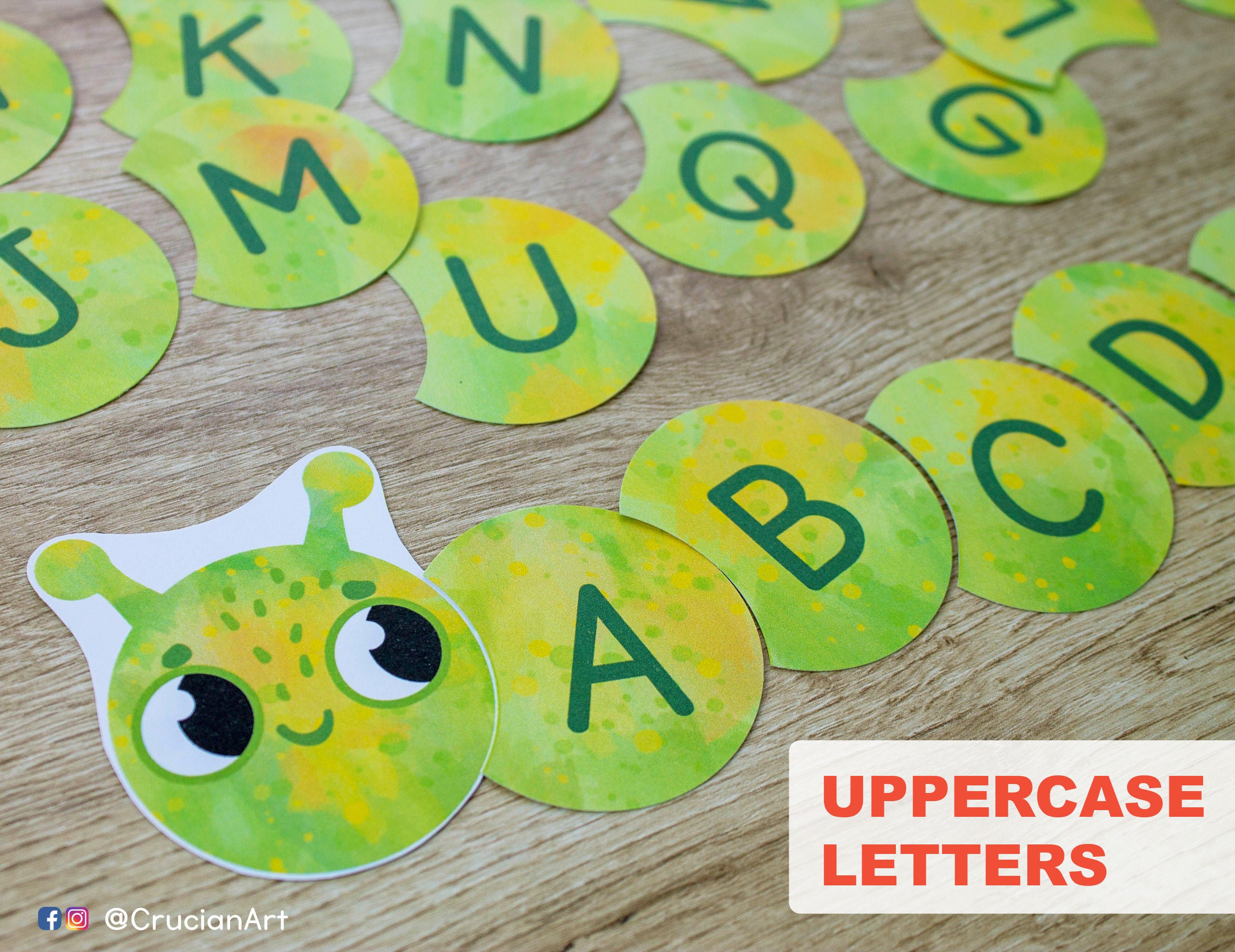 Caterpillar Alphabet Printable Activity for Preschool | Etsy