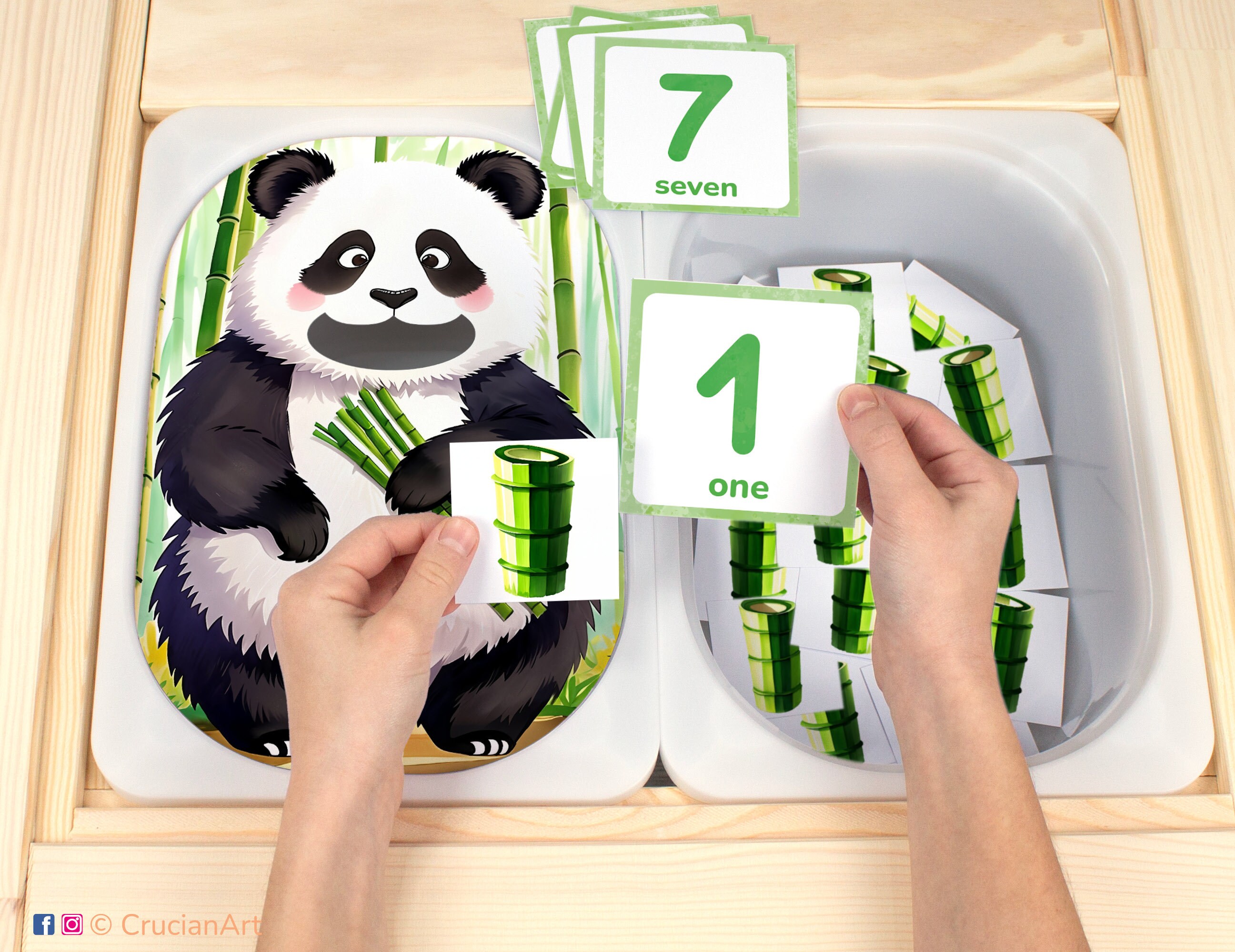 Feed the Panda Flisat Insert: Printable Insert Template for Sensory ...